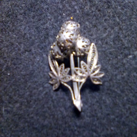 Jewelry | Vintage German Silver Flower Brooch | Poshmark